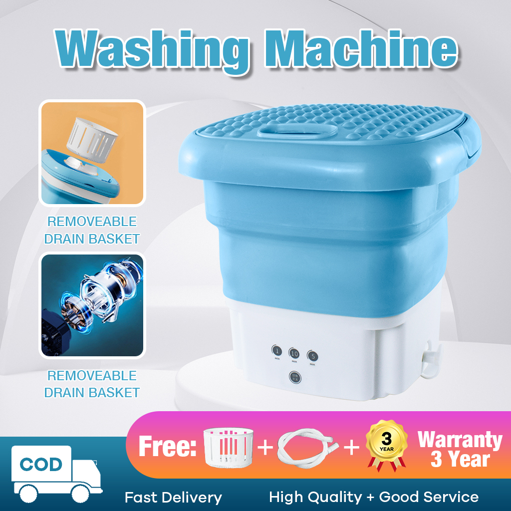 Mini Folding Washing Machines Automatic Elution One Blue Light ...