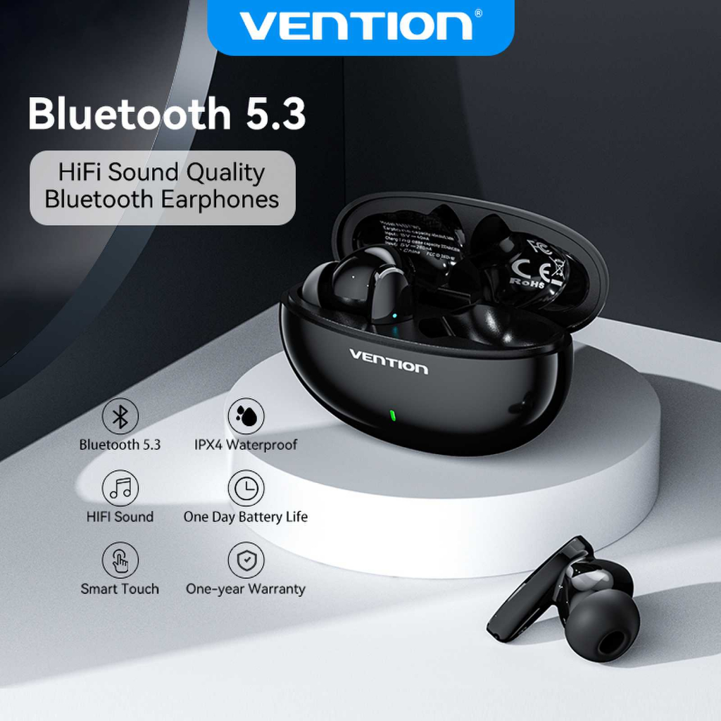 Vention Elf E01 Headset Bluetooth Earphones TWS V5.3 Wireless ...