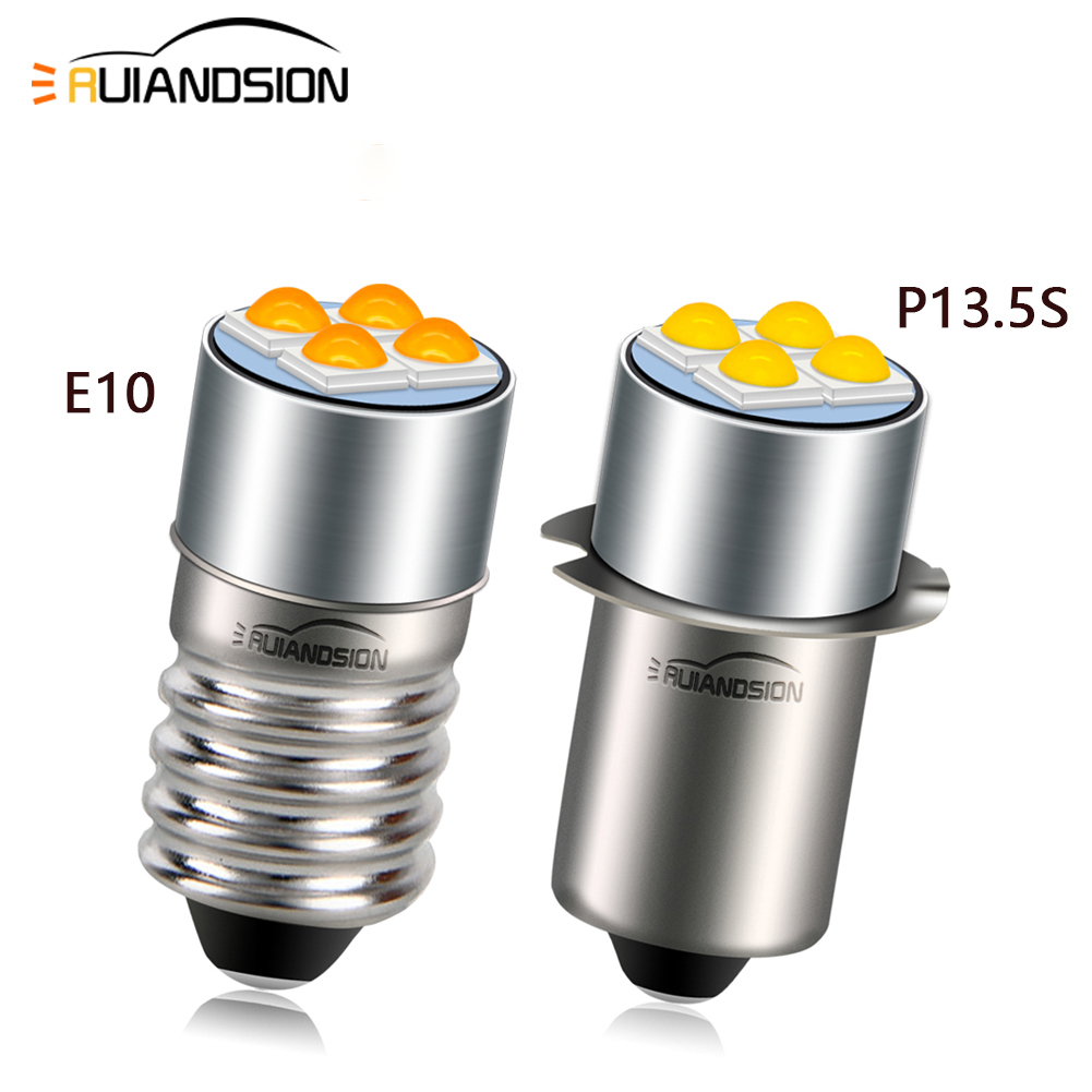 Ruiandsion 10-60V P13.5S E10 LED Bulb Miniature Indicator Light Bulbs ...