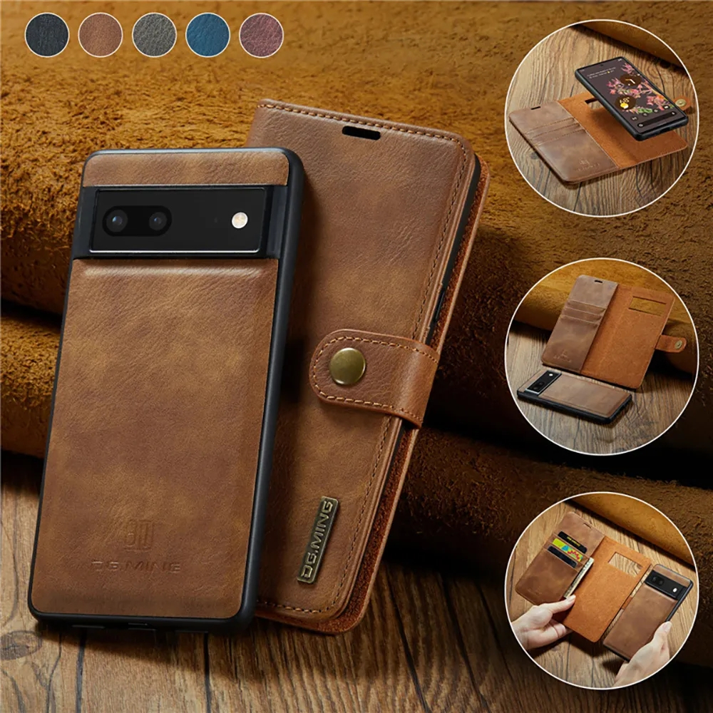 Luxury 2in1 Detachable Magnetic Case For Google Pixel 8 Pro Leather ...