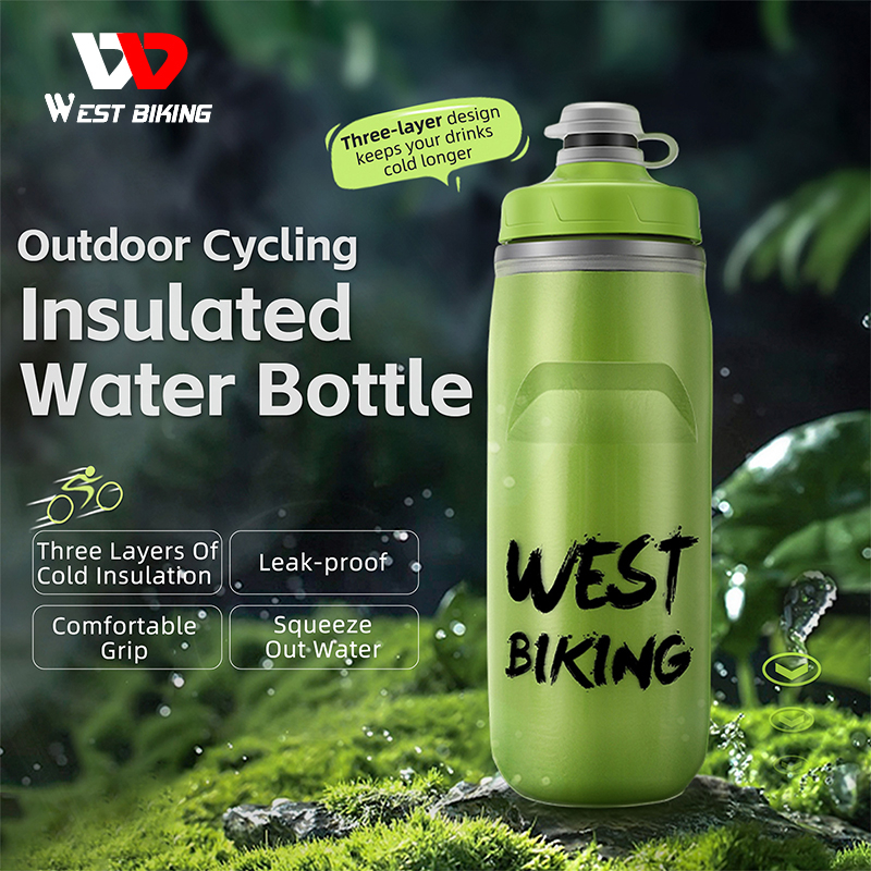 WEST BIKING Cycling Cold Water Insulated Bottle MTB Road Bike Thermal ...