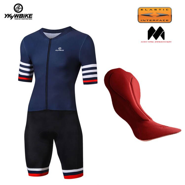 YKYWBIKE new high elastic one piece cycling suit men summer sports set ...