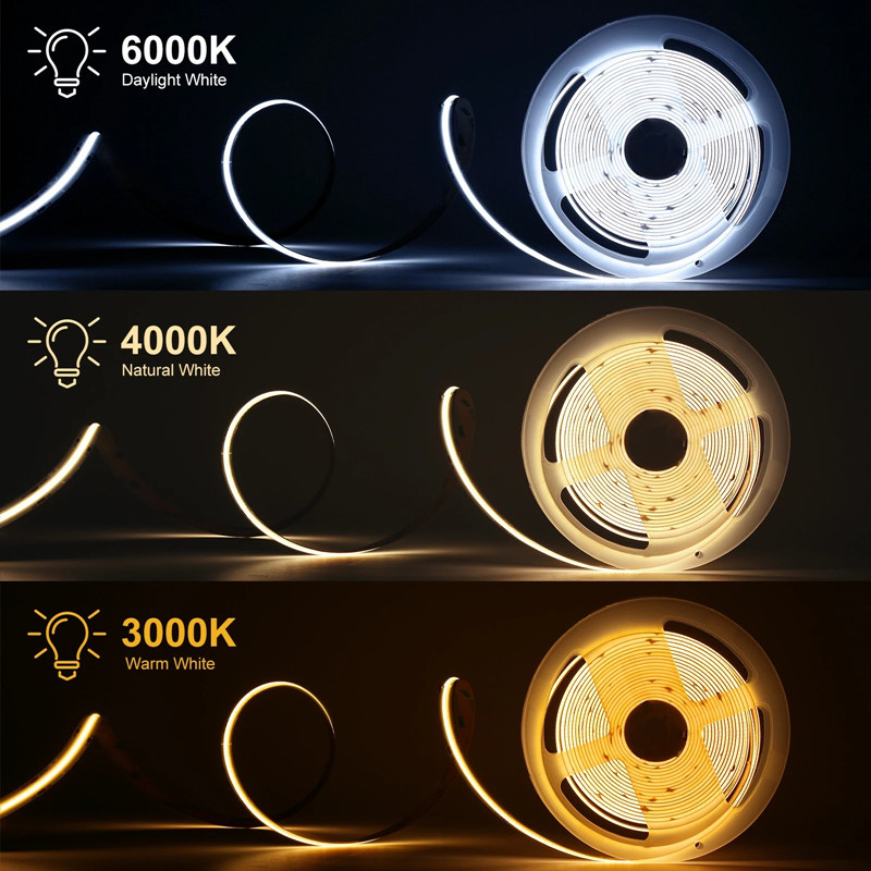 COB LED Strip DC12V or DC24V 320 LEDs/m 10m/9m / 8m /7m/ 6m / 5m / 4m ...