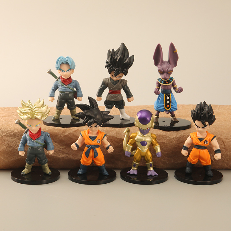 7Pcs/Set Anime Dragon Ball Action Figures Super Saiyan Figurine Goku ...