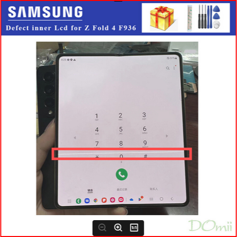 Defect Inner screen Original Z Fold 4 5G LCD with frame For Samsung ...