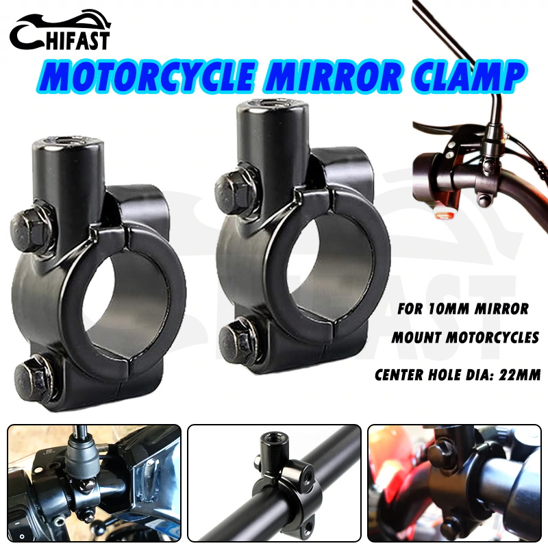 HIFAST 1 Pair 10mm 7/8 "Motorcycle Rearview Mirror Mount Holder Adapter ...