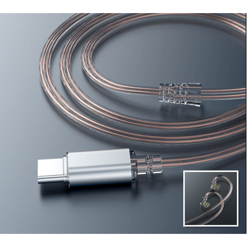 HiFi HD Virtual 7.1 Digital Signal TYPE-C Earphone Upgrade Cable for KZ ...