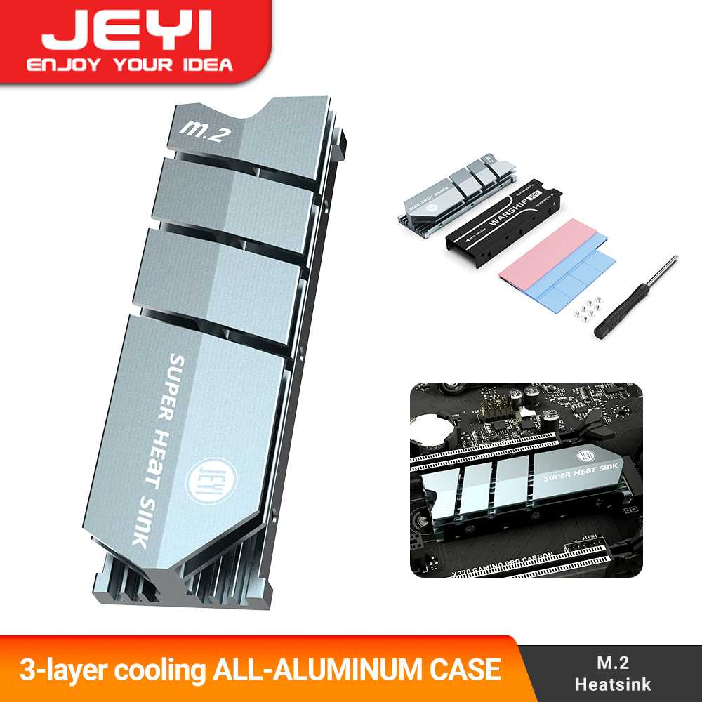 JEYI SSD Cooling M.2 Heatsink NVME Heat sink NGFF M.2 2280 Aluminum ...