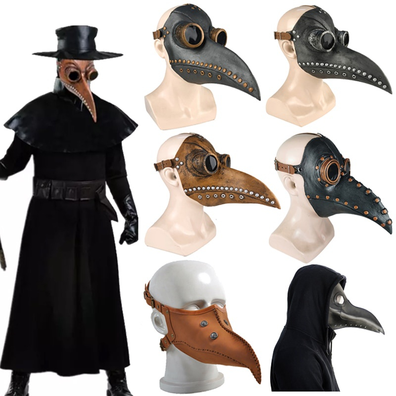 A0283 Medieval Plague Doctor Beak Mask Halloween Beak Mask New Punk ...