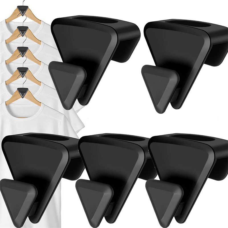 3/5/9PCS Triangle Hooks Wardrobe Clothes Storage Hook Space Saving ...