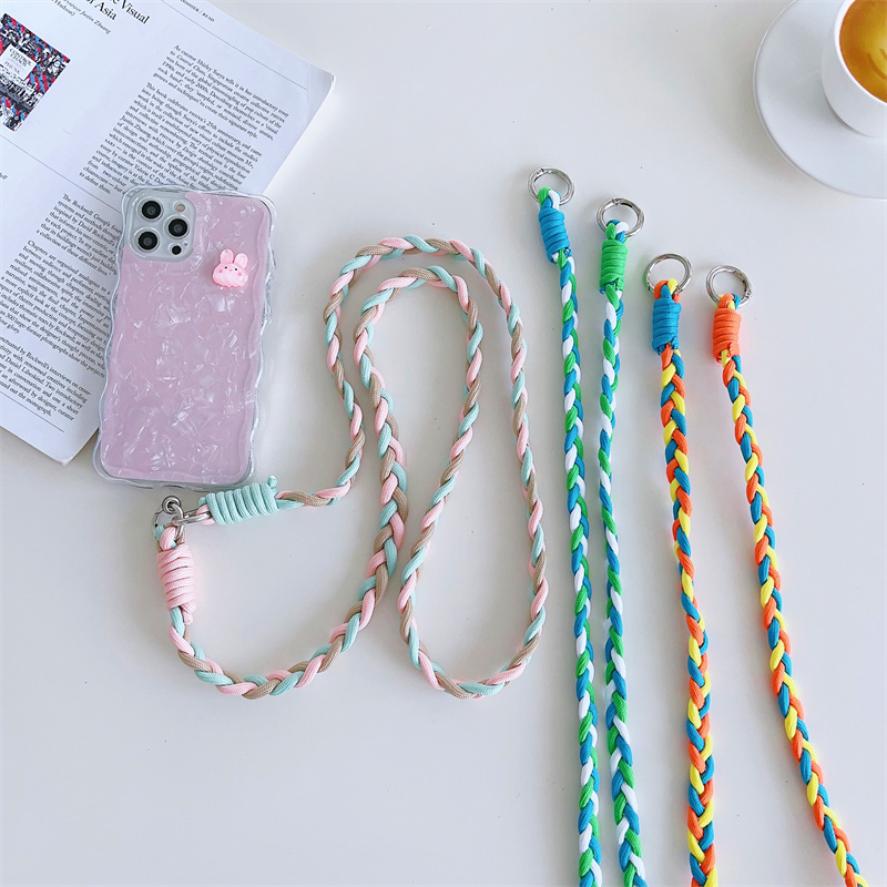 10 Colors Mobile Phone Lanyard Handmade Cross-body Braided Long Rope ...