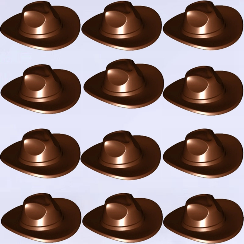12pcs/set Minifigures MOC Building Block Character Cowboy Hat ...