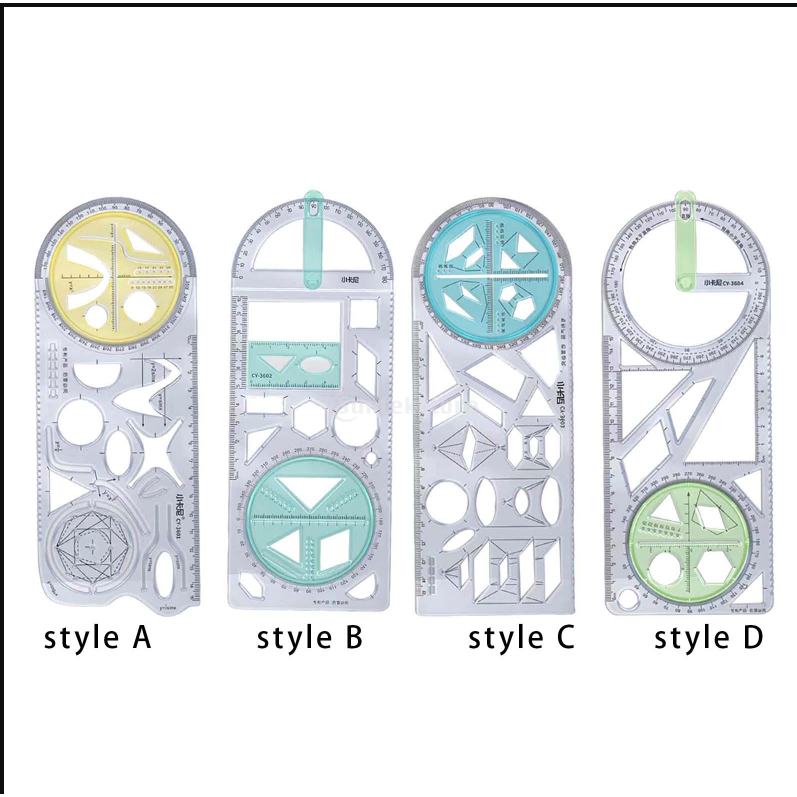 Multifunctional Geometric Ruler Drawing Rulers for Office Multiple ...
