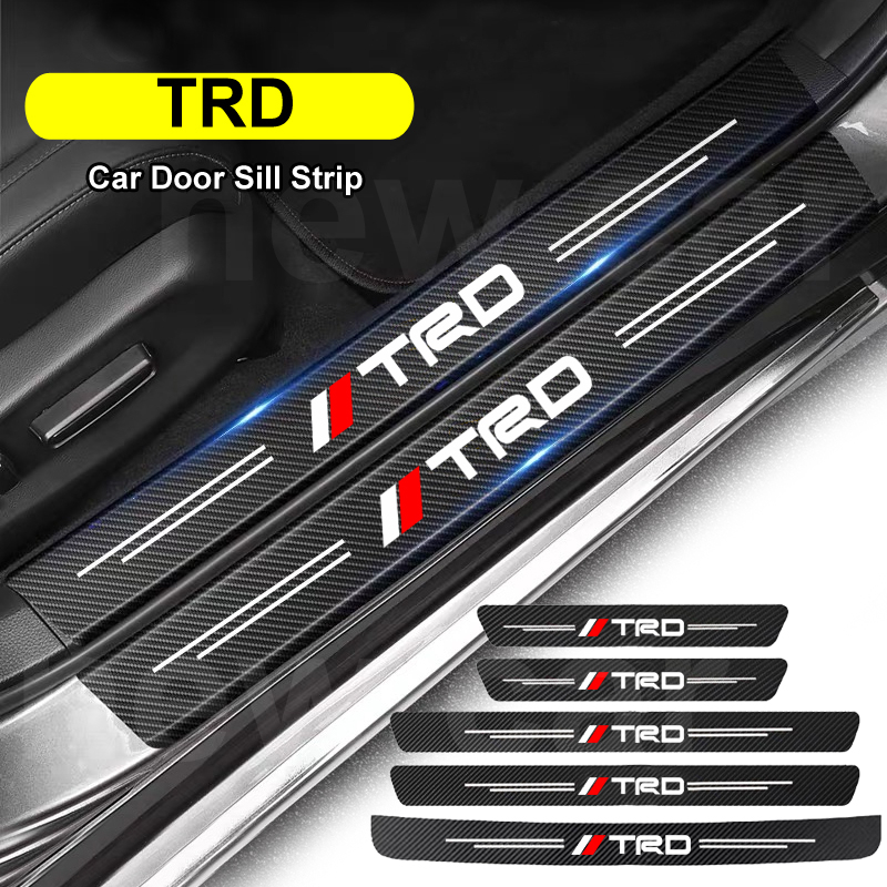 Car Door Sill Protector Carbon Fiber Pattern Threshold Stickers Auto ...