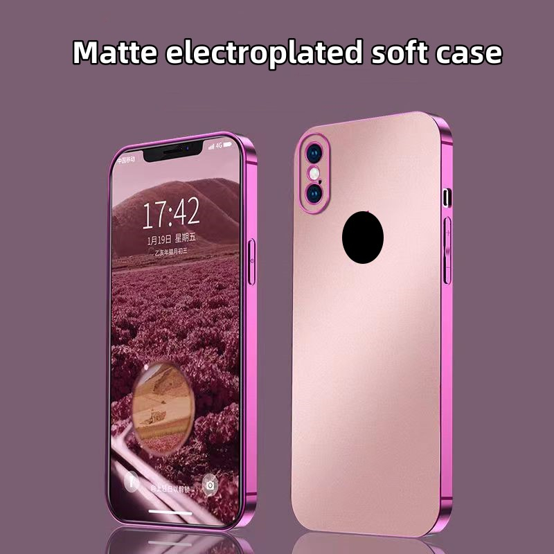 for iPhone x case 7 8 plus luxury plated case xs max full camera ...