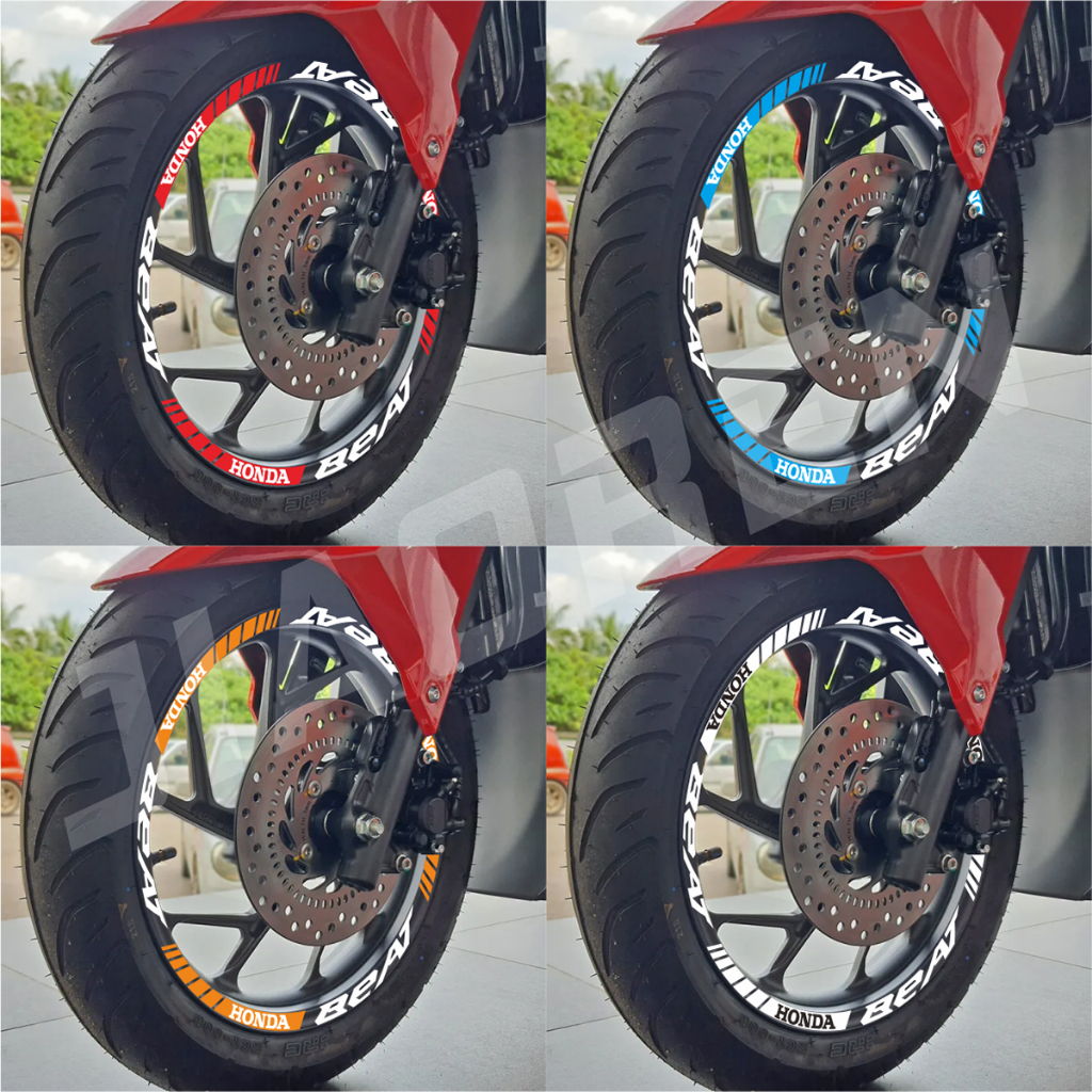 1 set mags sticker honda beat fi reflective wheel rim decals for ...