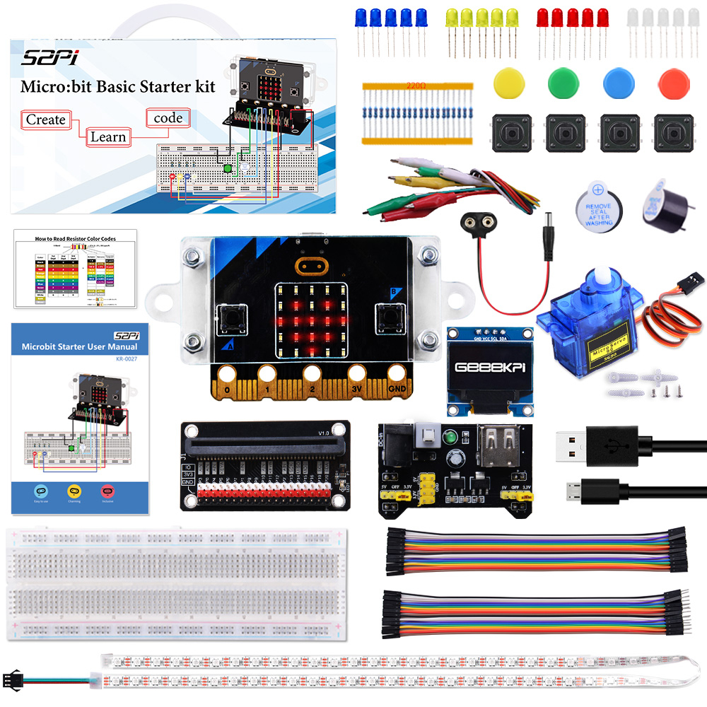 52Pi MicroBit Basic Starter Kit, MicroBit development board, acrylic ...