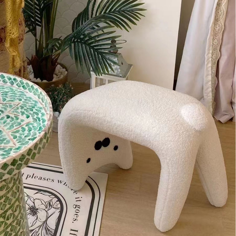 Cute Shoe Changing Stool Modern Simple Makeup Stool Niche Creative ...