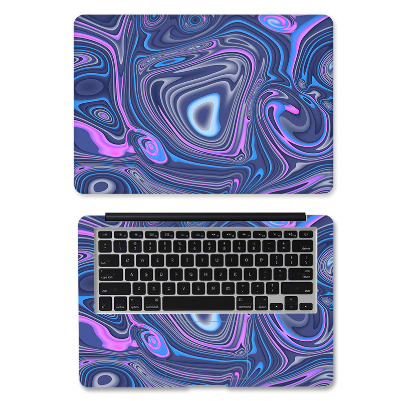 【2pcs】Diy Laptop Cover Sticker Streamer Texture Watercolor Splash Ink ...