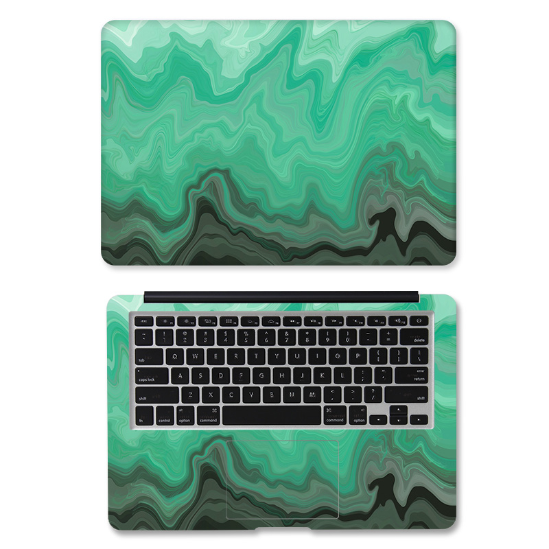 【2pcs】Diy Laptop Cover Sticker Streamer Texture Watercolor Splash Ink ...