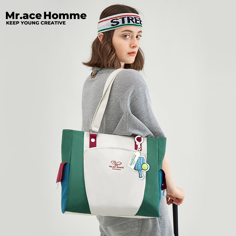 Mrace big tote bag for women with zipper ladies white shoulder bag ...