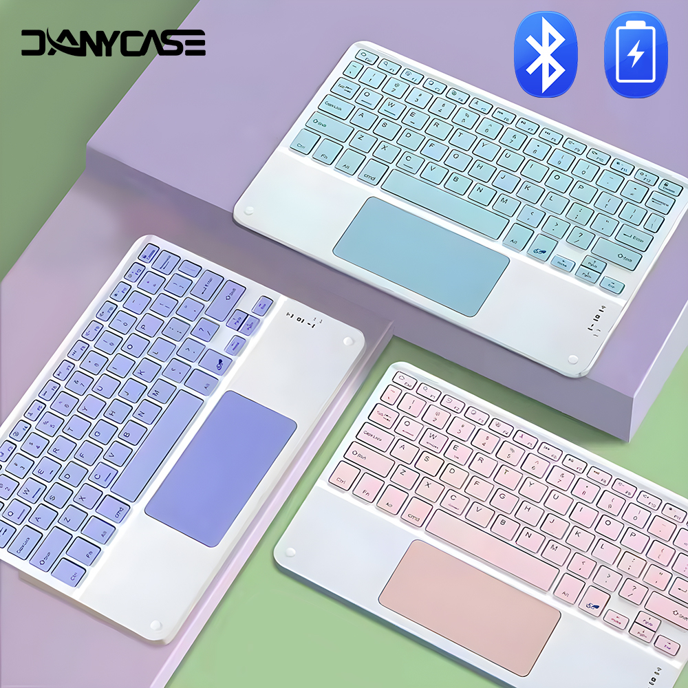 Universal Wireless Rechargeable Touch Keyboard, Square Keycap Bluetooth ...
