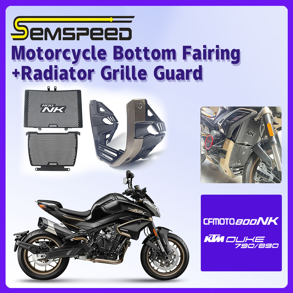 【SEMSPEED】For CFMOTO 800NK nk800 2023 2024 2025 Motorcycle Radiator Grille Guard+Bottom Fairing ...