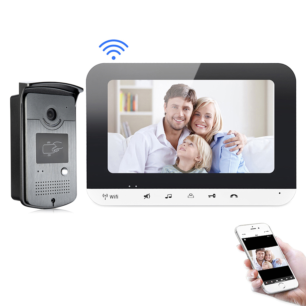 Villa Apartment Building Wifi CAT5 Visible Doorphone 4 wire Touch ...