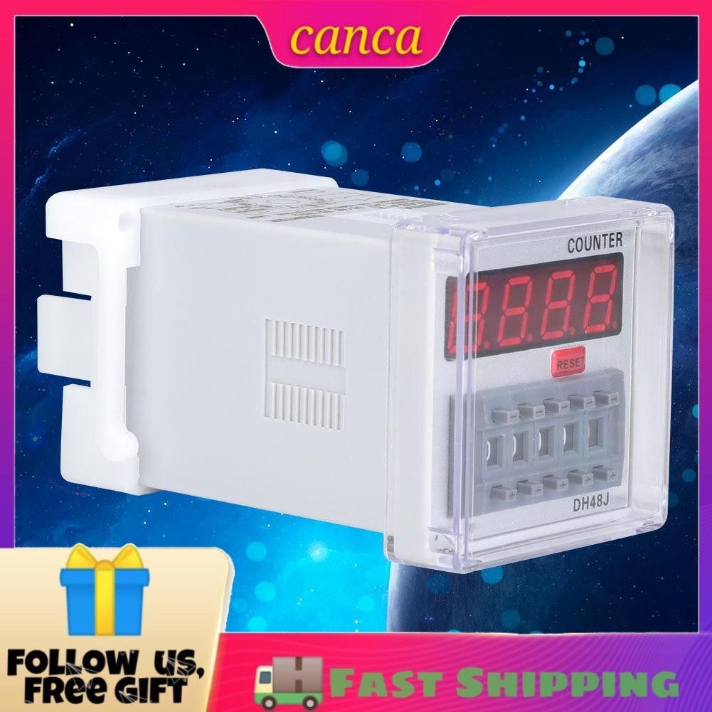 DH48J-A 24V/220V Digital Counter Relay LED Display 1-999900 11-Pin ...