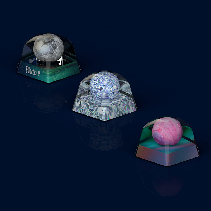 3D Printed Resin Keycaps Pluto GJ504b Lucy Planet Keycap For Mx Switch ...
