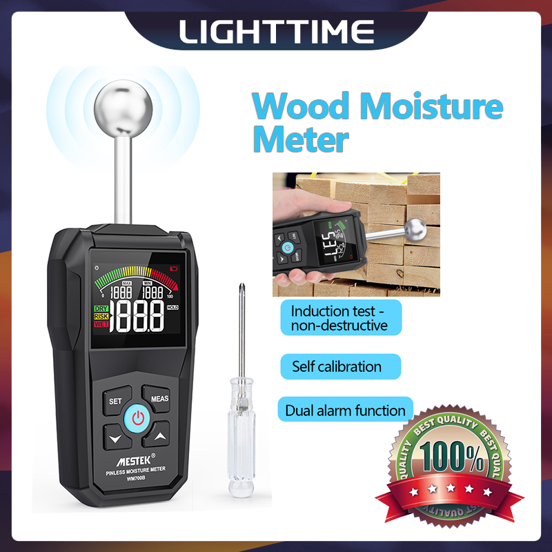Digital Wood Moisture Meter Non-destructive Spherical Hygrometer Alarm ...