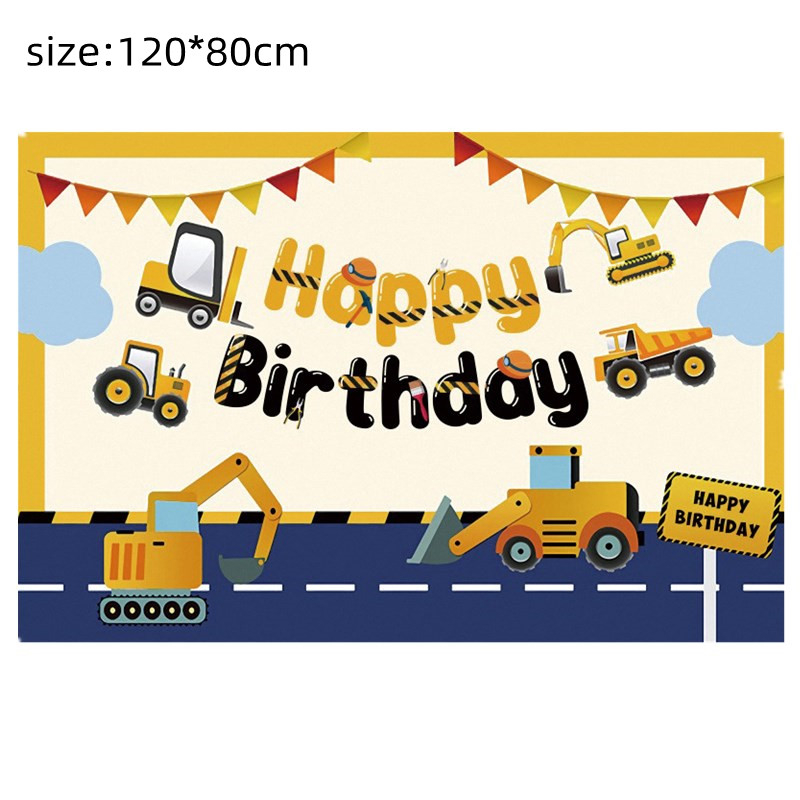 Birthday Background Engineering Car Theme Background Flag Hanging ...