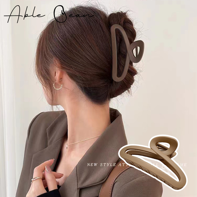 Morandi Color Hair Frosted Large Size Hair Clip Female | Shopee Philippines