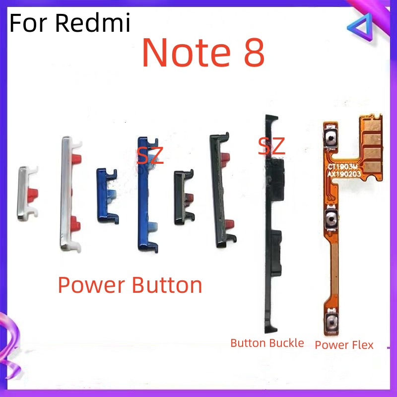 For Redmi Note 8 switch ribbon power volume button bent replacement ...