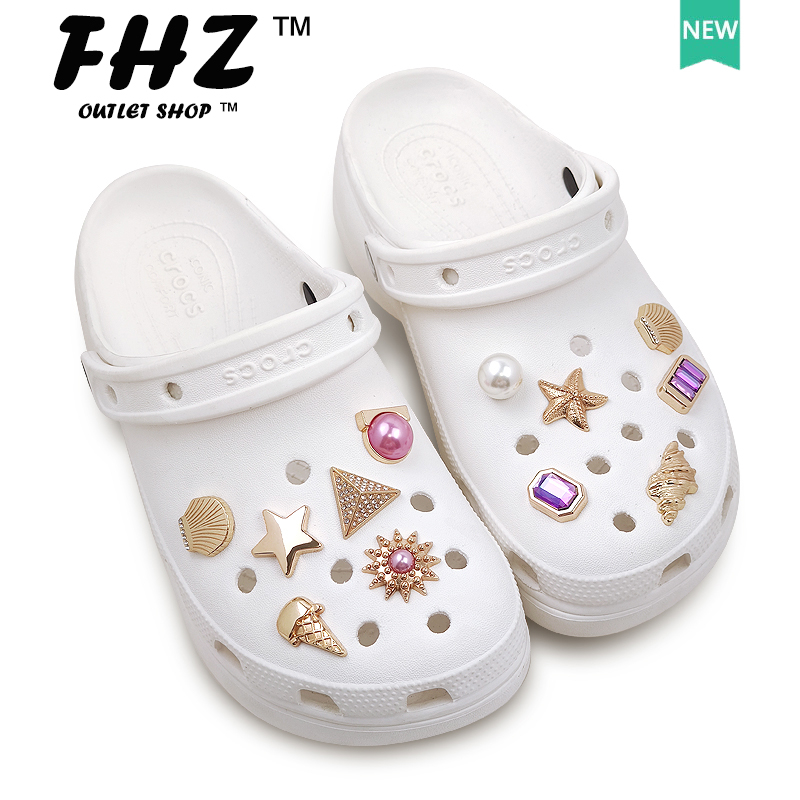 Jibbitz for crocs Creative DIY Matching Metal Crocs Charms Shoe Hole ...