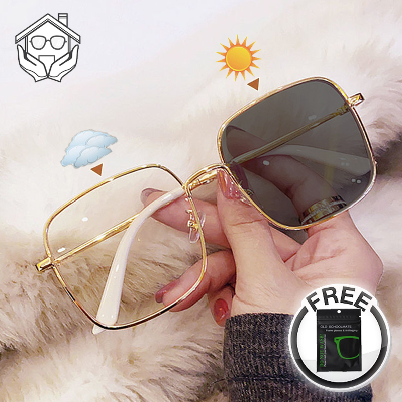 Photochromic Anti Radiation Eyeglass For Woman Man Transition Oversized ...