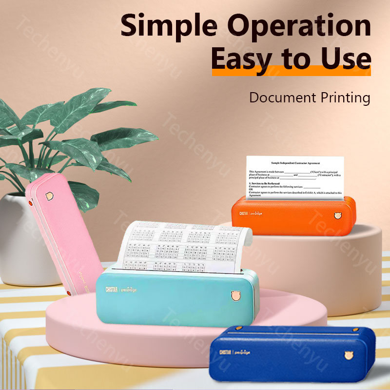 A4 Paper Printer Direct Thermal Transfer Wirless Printer Mobile 210mm ...