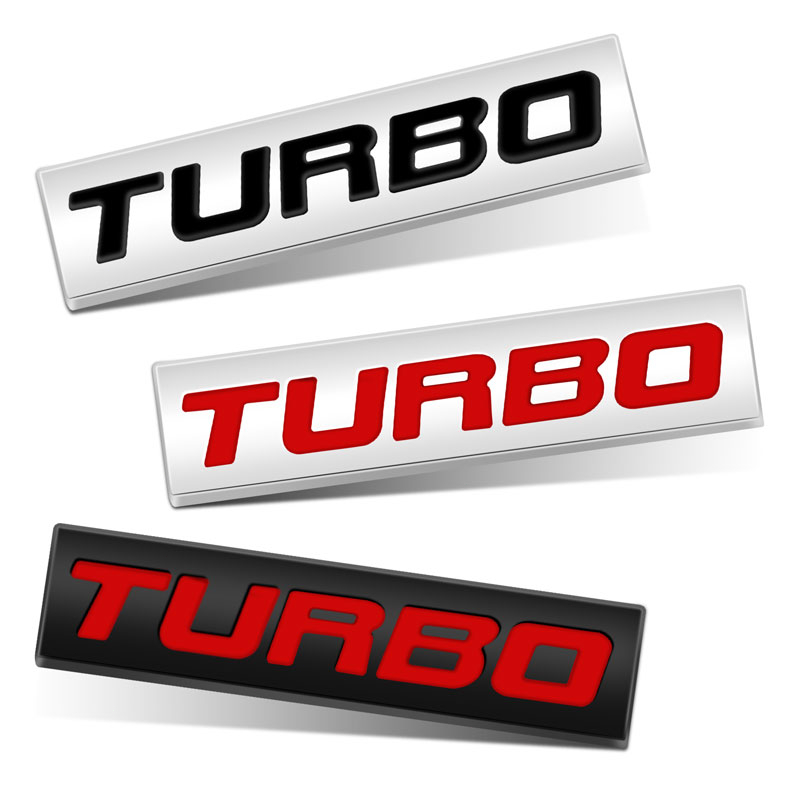 3D Metal Car Sticker Turbo Logo Emblem Body Rear Trunk Badge Decoration ...