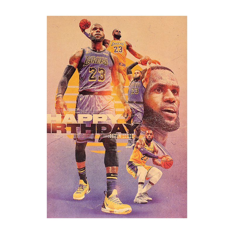 NBA "Lebron's Opening Ceremony" basketball star James poster Kraft ...