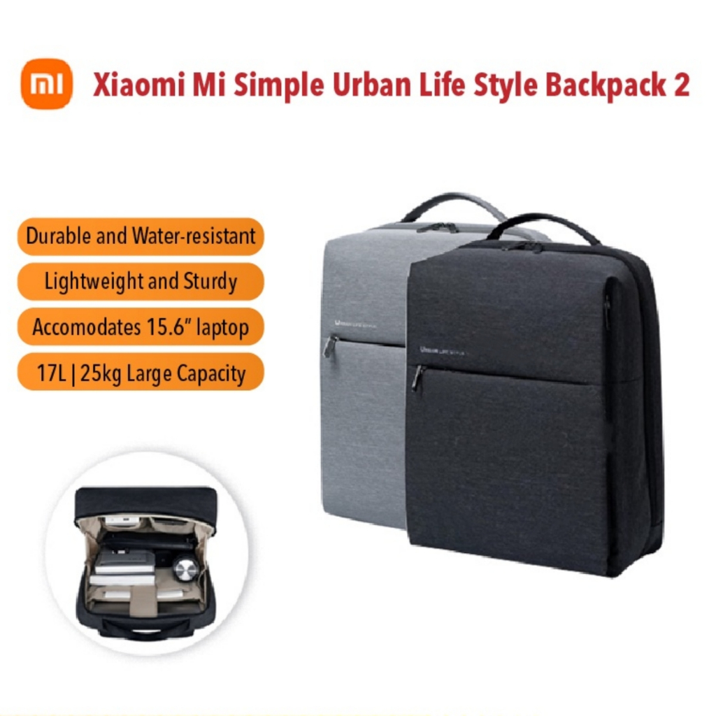 Xiaomi Mi Simple Urban Life Style Backpack 2 Laptop Bag 2 Colors ...