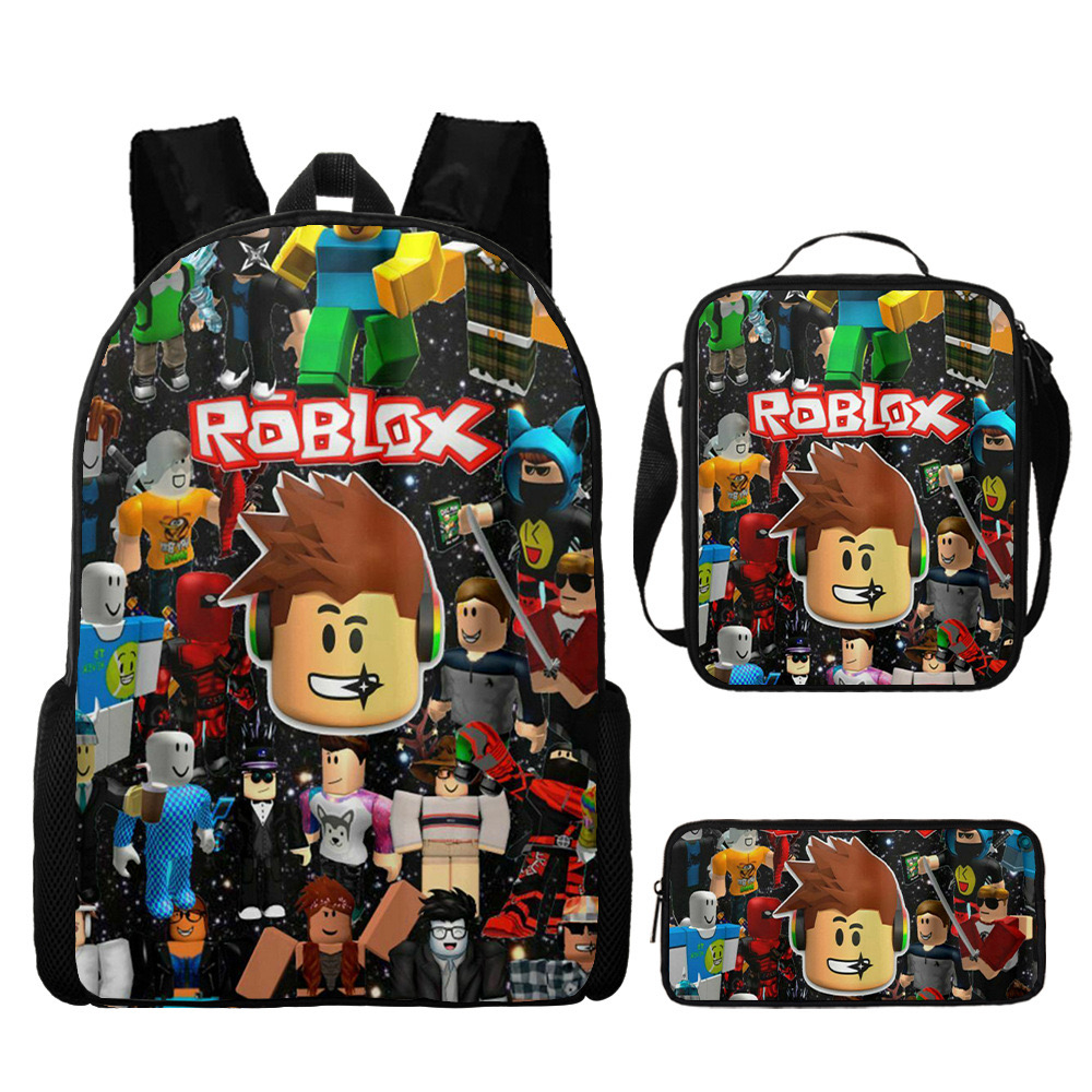 Roblox Student school bag forkids bag for kids Meal Bag Pencil Case ...