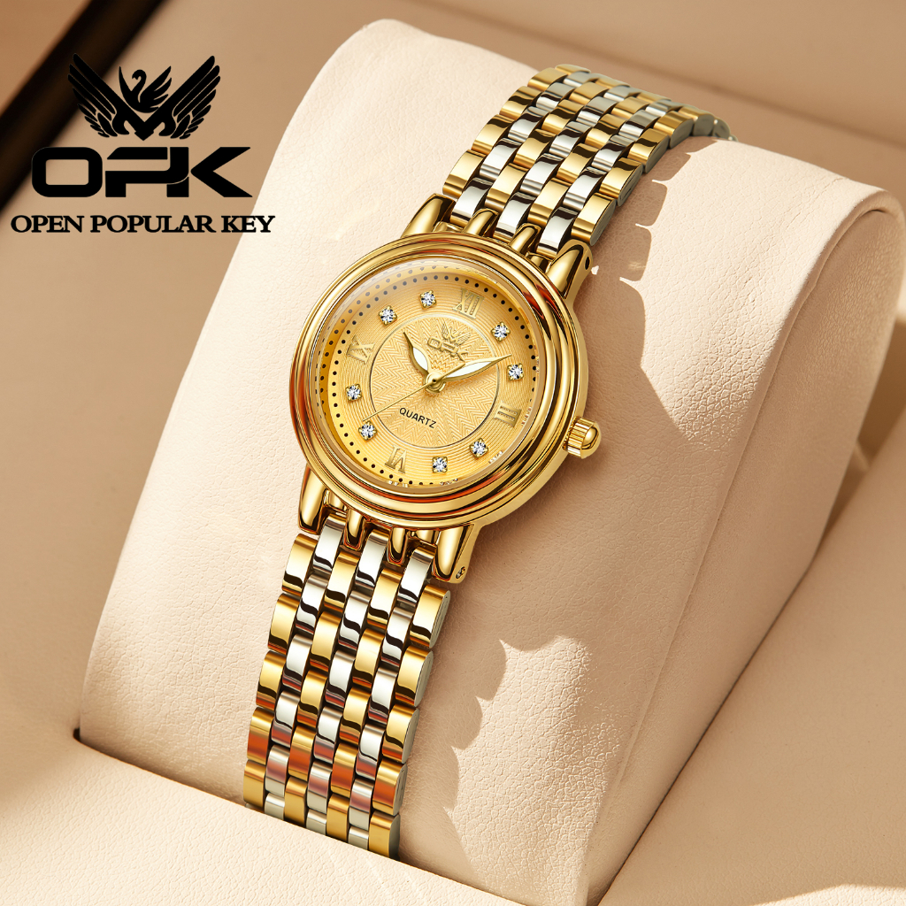 OPK Watch For Women Waterproof Original Quartz Stainless Steel Fashion ...