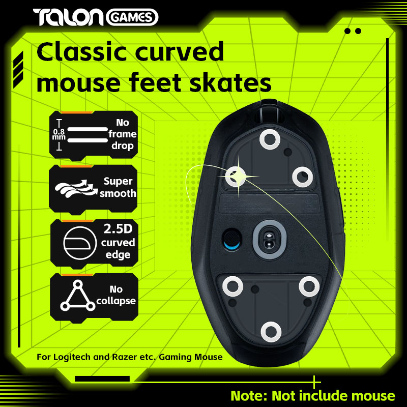 20PCS 10mm TALONGAMES Mouse Feet Compatible With Razer Logitech ...