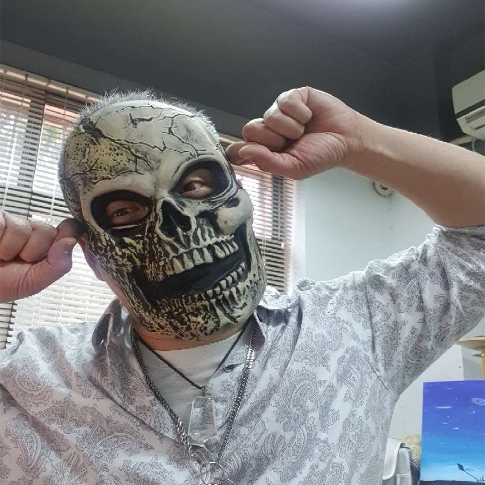 COD Adult Horror Full Head Skull Mask With Movable Jaw Halloween Scary ...