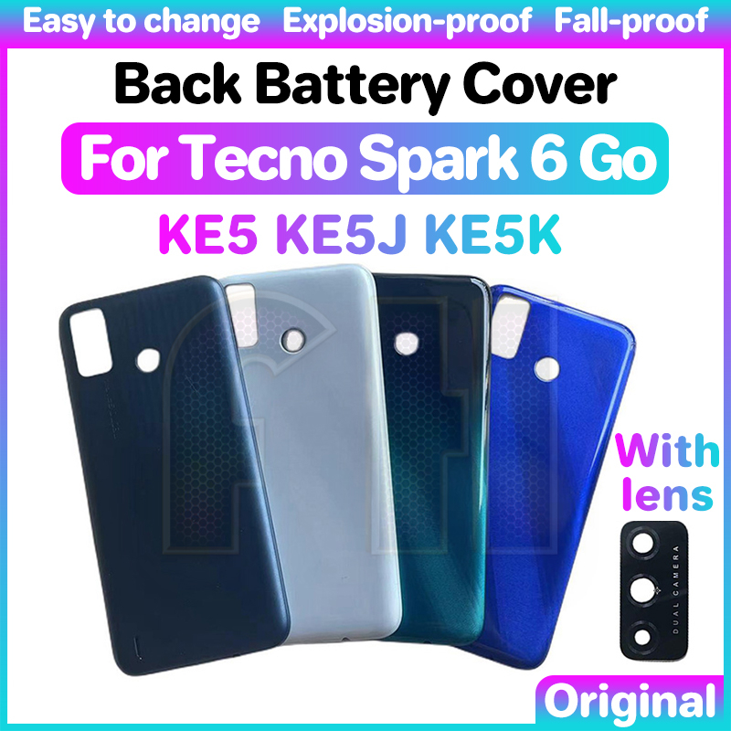 Back Battery Cover Glass Housing For TECNO Spark 6 GO KE5 KE5J KE5K ...