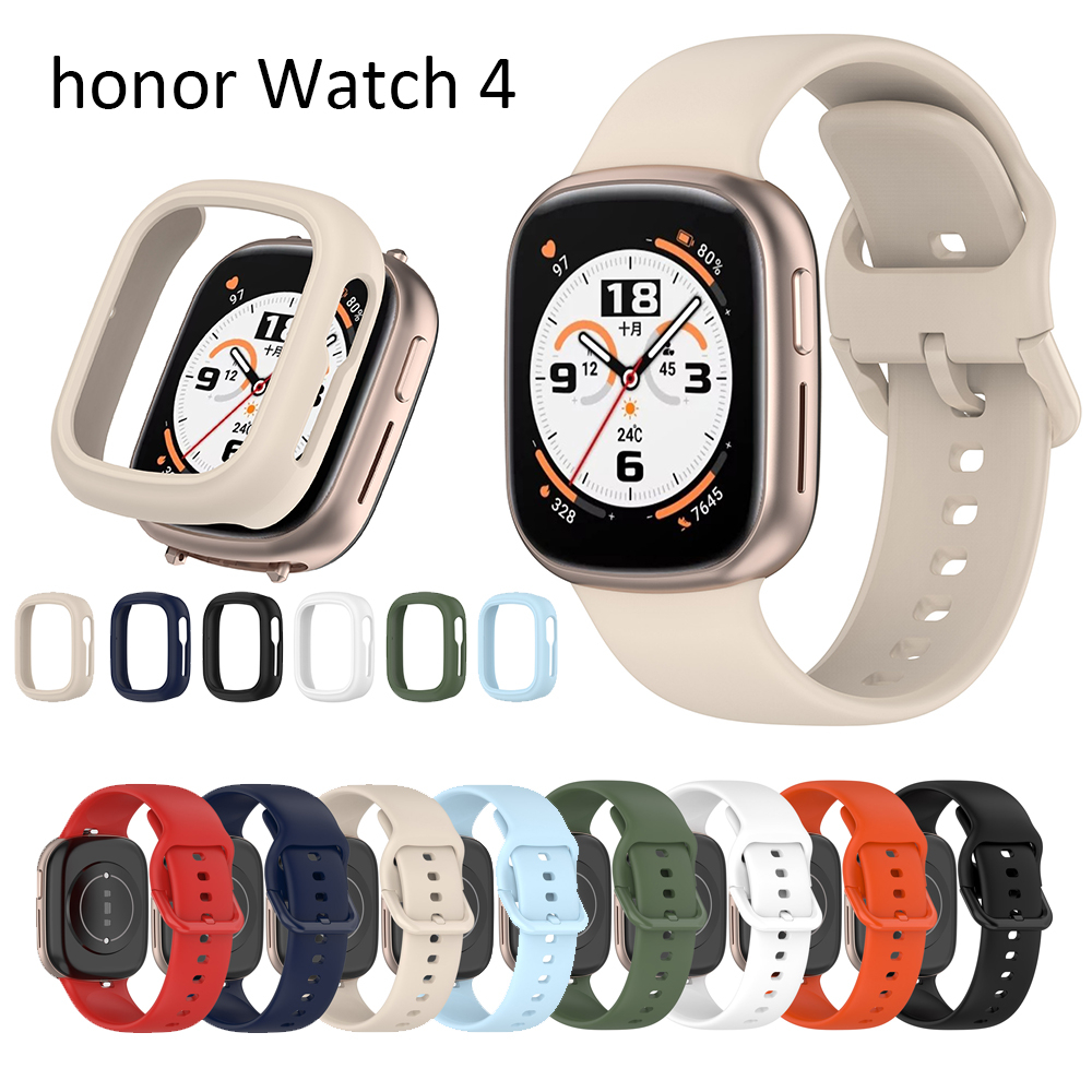 For Honor Watch 4 strap case tempered glass screen protector USB Cable ...