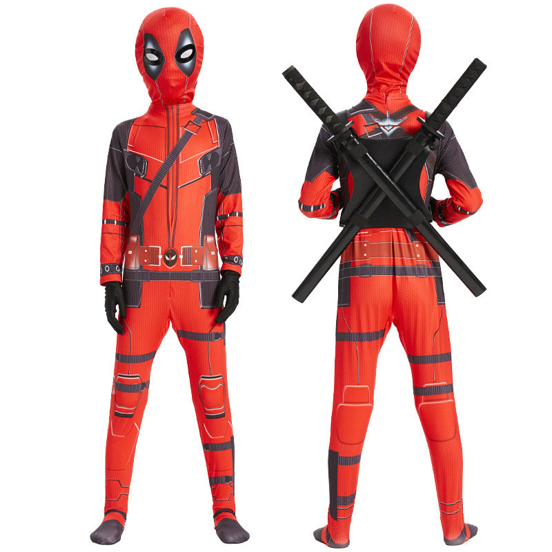 Halloween Cosplay Costume Superhero Movie Deadpool Costume Mask Red ...