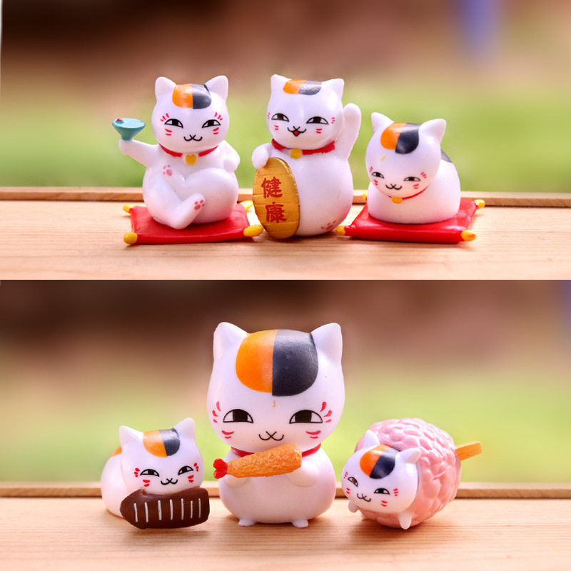 6Pcs/Set 4-5cm Anime Natsume Yuujinchou Figure Madara Cat Teacher ...