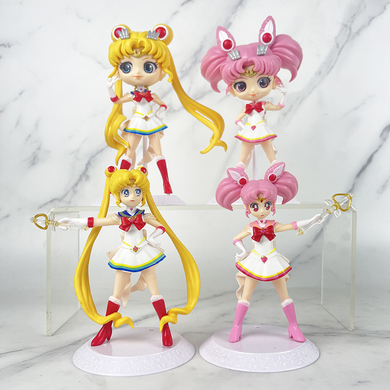 1Pcs 12-16cm Sailor Moon Anime Figure Tsukino Usagi Chibiusa Sailor ...