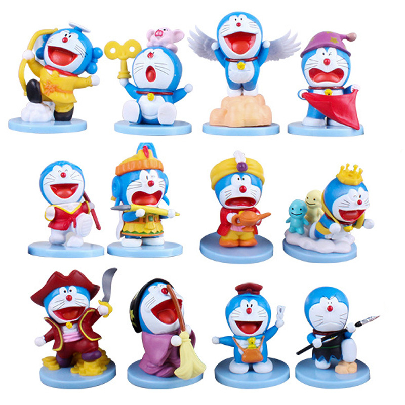 Doraemon Cartoon Anime Figures Japan Miniature Models Collectible Dolls ...
